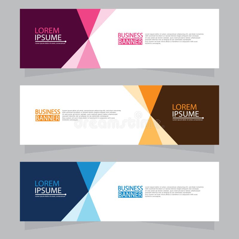 Vector Abstract Design Web Banner Template. Web Design Elements ...