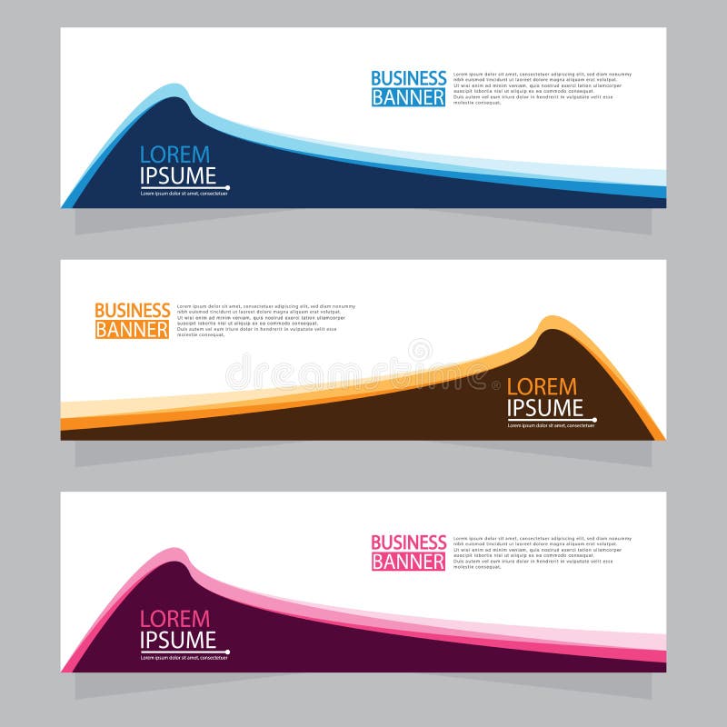 Vector Abstract Design Web Banner Template. Web Design Elements ...