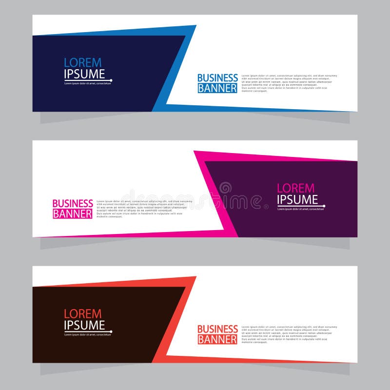 Vector Abstract Design Web Banner Template. Web Design Elements ...