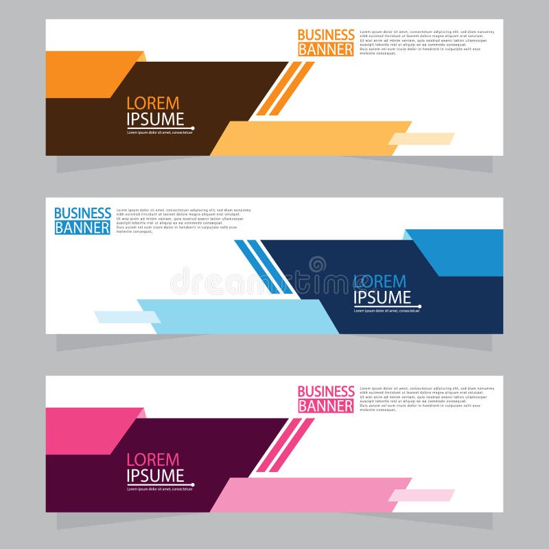 Vector Abstract Design Web Banner Template. Web Design Elements ...