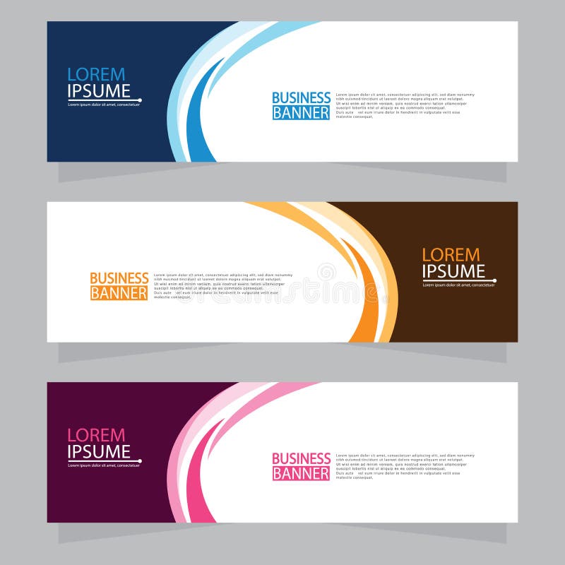 Vector Abstract Design Web Banner Template. Web Design Elements ...