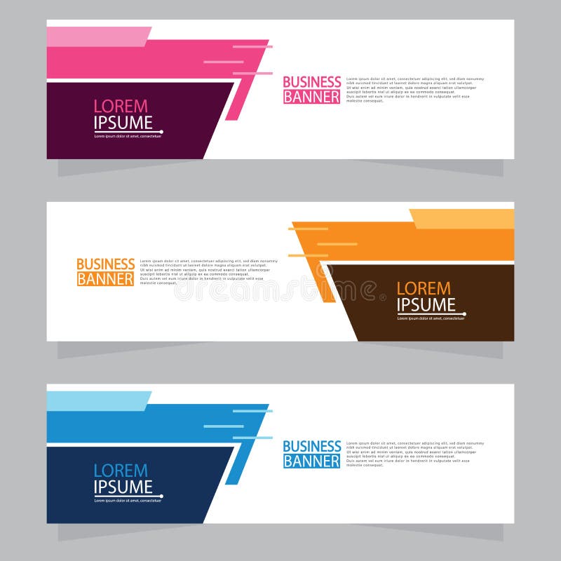 Vector Abstract Design Web Banner Template. Web Design Elements ...