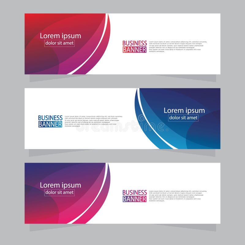 Vector Abstract Design Web Banner Template. Web Design Elements ...