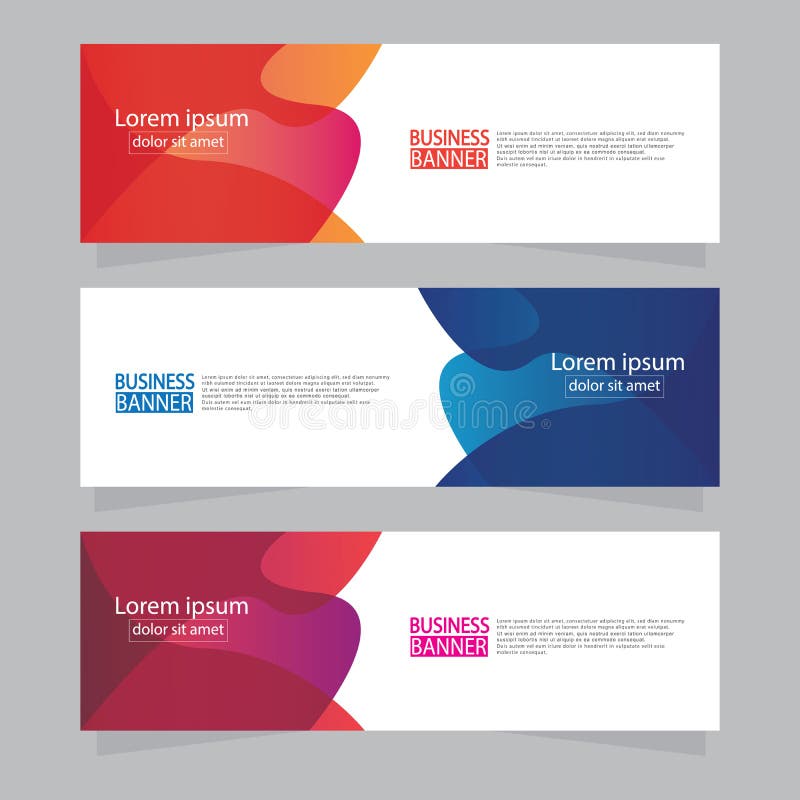 Vector Abstract Design Web Banner Template. Web Design Elements ...