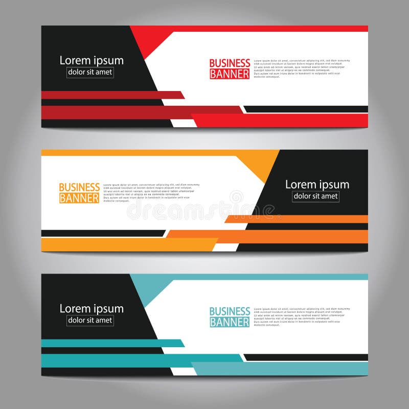 Vector Abstract Design Web Banner Template. Web Design Elements ...