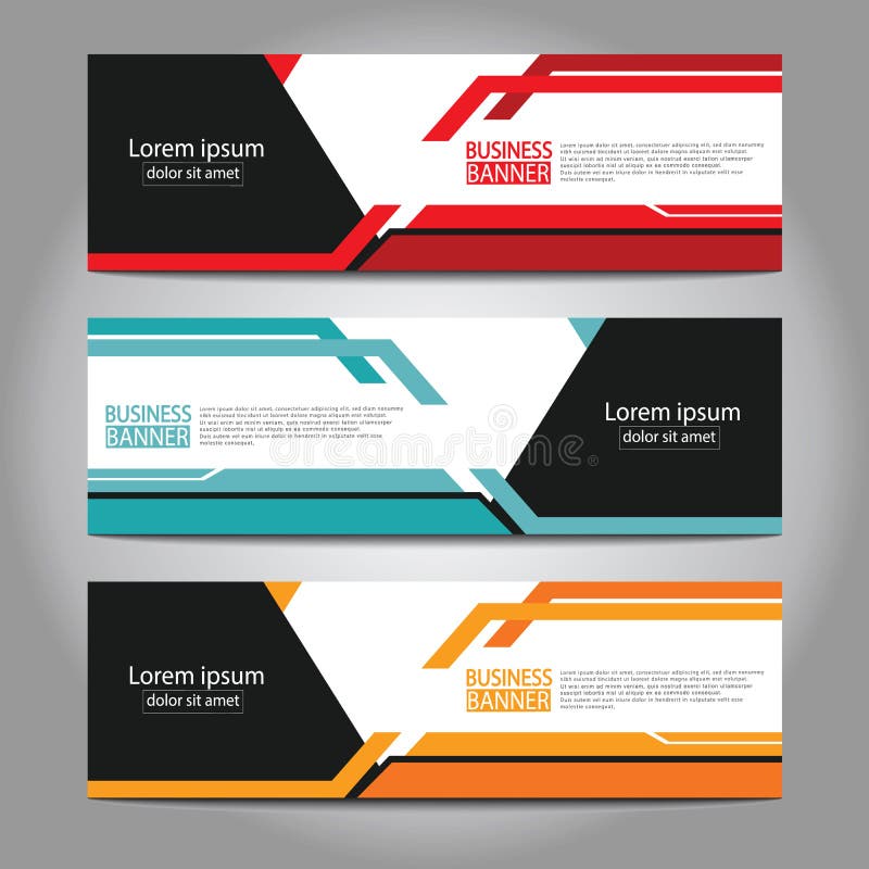 Vector Abstract Design Web Banner Template. Web Design Elements ...