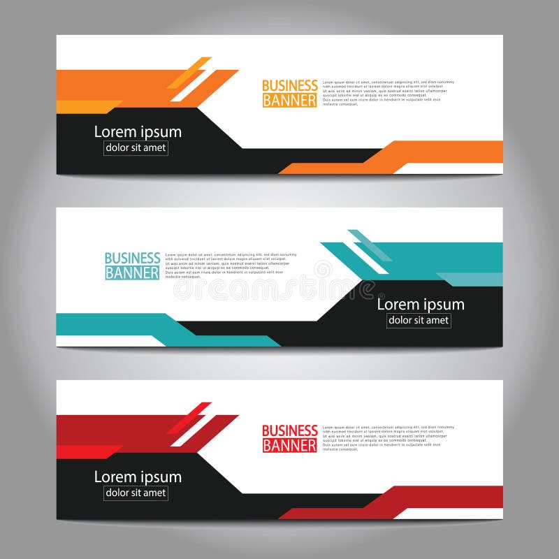 Vector Abstract Design Web Banner Template. Web Design Elements ...