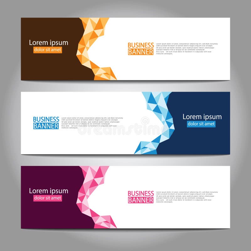 Vector Abstract Design Web Banner Template. Web Design Elements ...