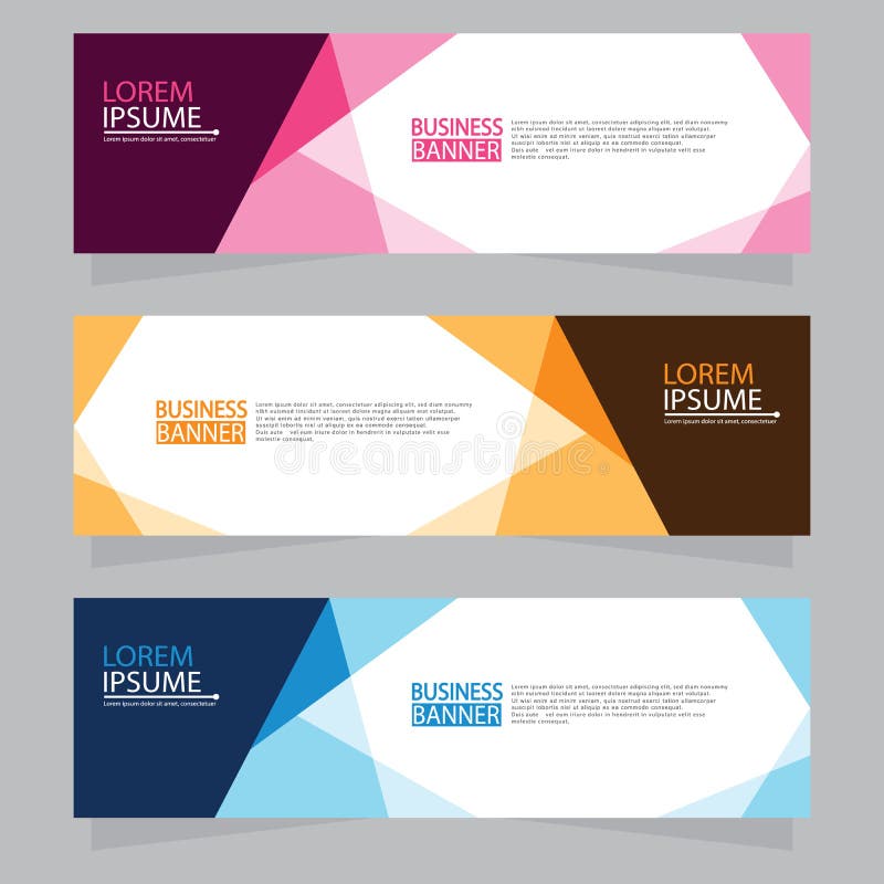 Vector Abstract Design Web Banner Template. Web Design Elements ...