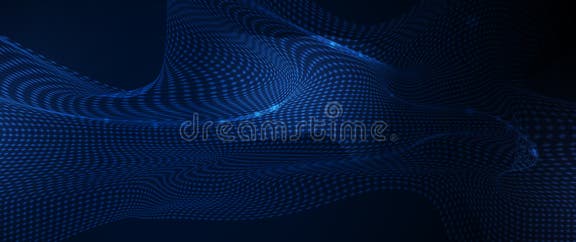 Vector Abstract Digital Technology with Dot Particle, Dynamic Pattern ...