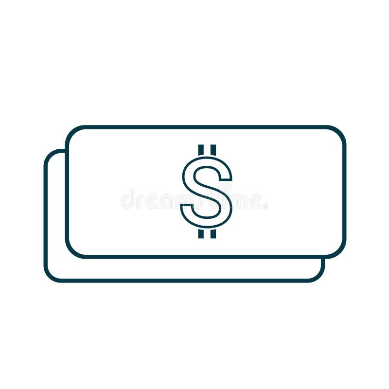 Vector Abstract Dollar Bill Icon Stock Vector - Illustration of ...