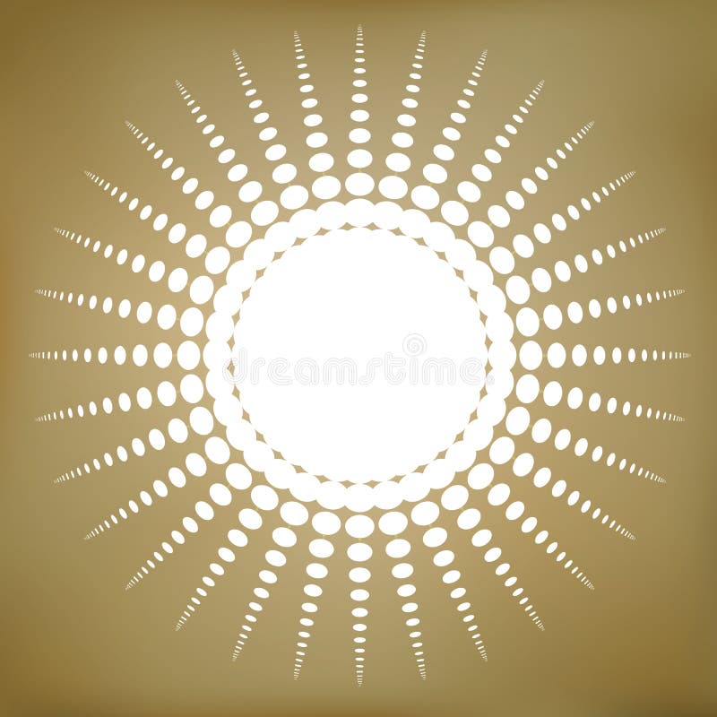 Vector Abstract Dotted Sun Symbol Stock Vector - Illustration of circle ...