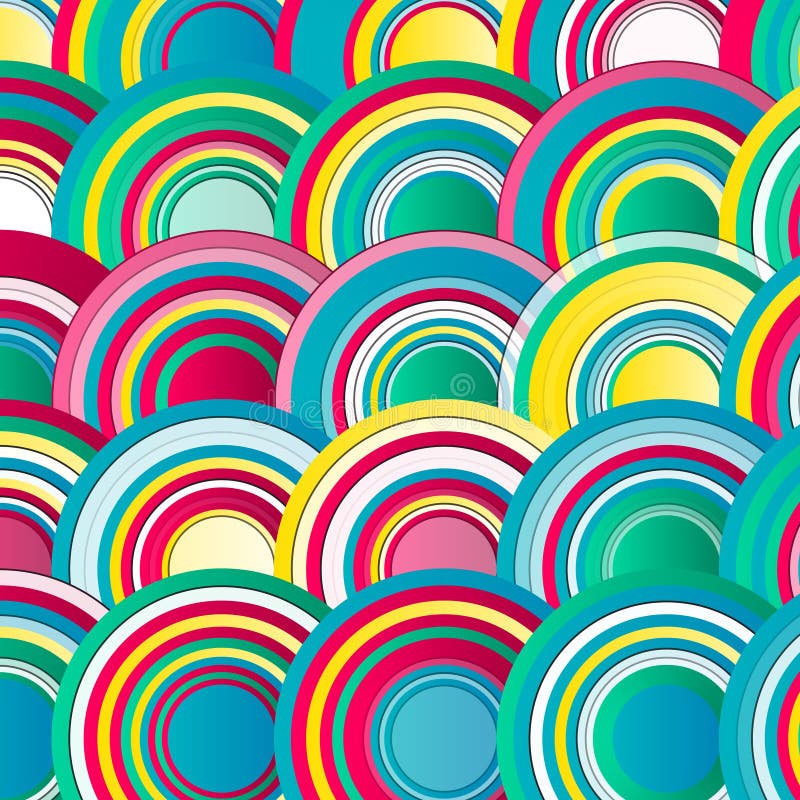 Vector Abstract Drawn Colorful Circles Background Stock Vector ...