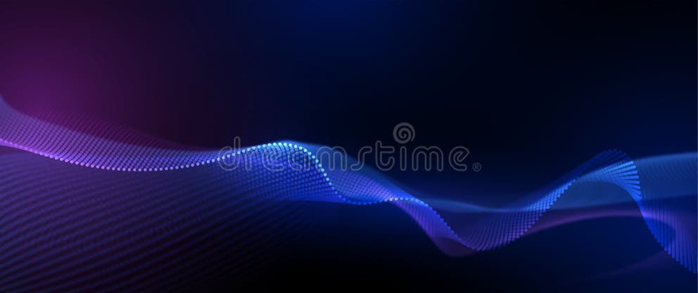 Vector Abstract Dynamic, Wave - Flow Mesh Particles Pattern and Dot on ...