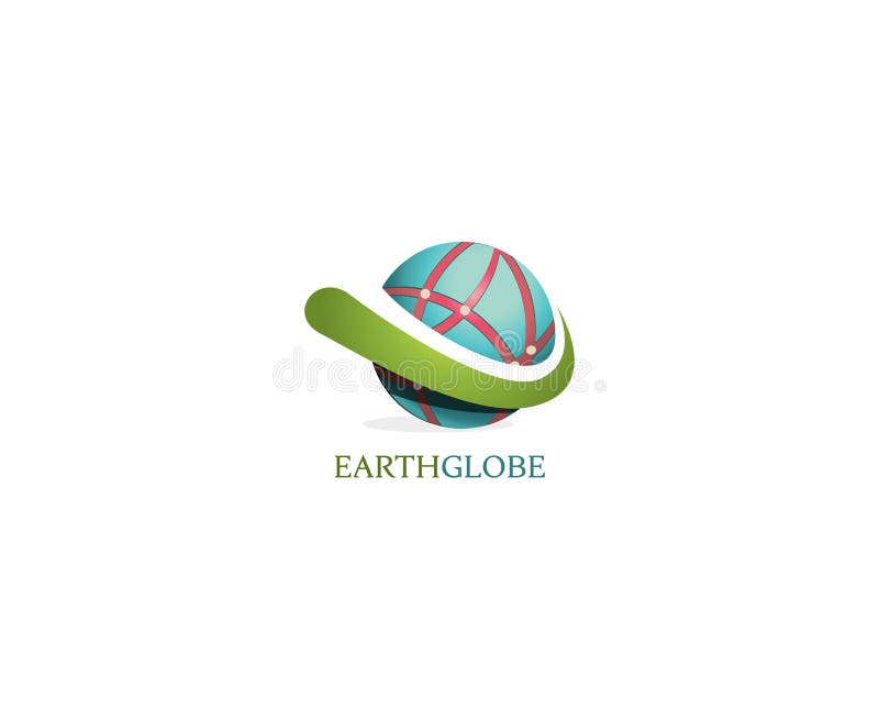 Vector Abstract Earth Globe Logo Design. Abstract Globe Logo Template ...
