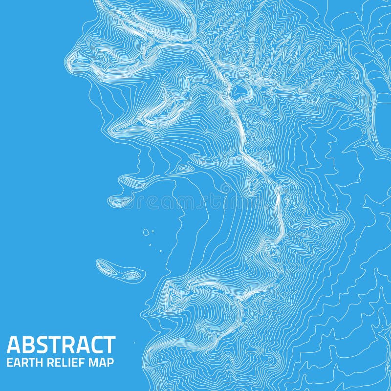 Vector Abstract Earth Relief Map. Stock Vector - Illustration of relief ...