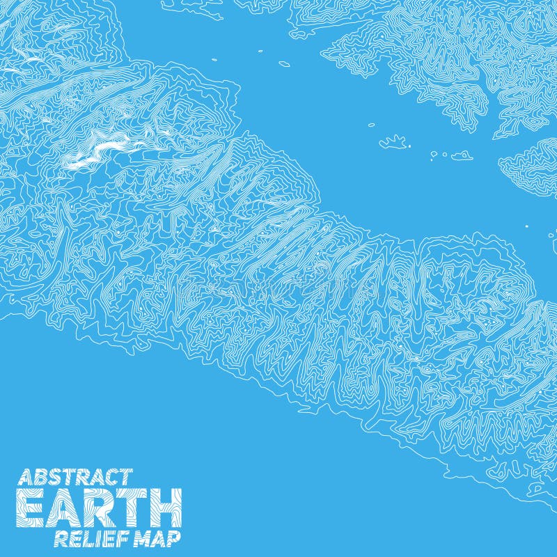 Vector Abstract Earth Relief Map Stock Vector - Illustration of frame ...