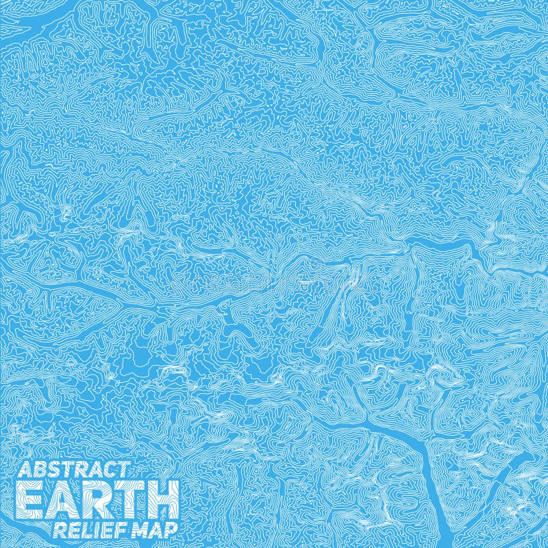 Vector Abstract Earth Relief Map Stock Vector - Illustration of chart ...