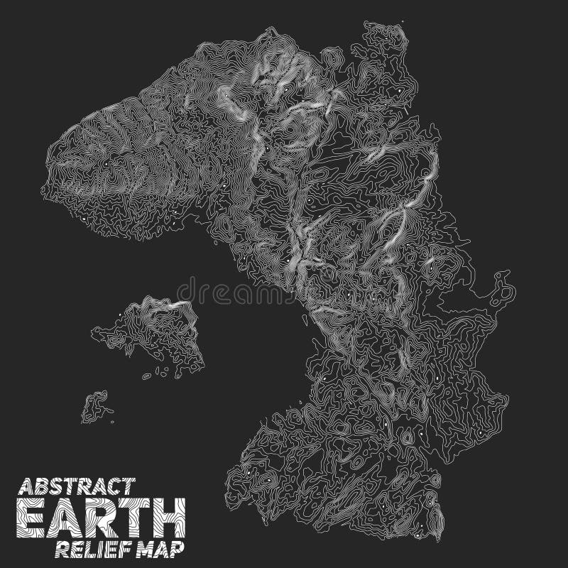 Vector Abstract Earth Relief Map Stock Vector - Illustration of land ...