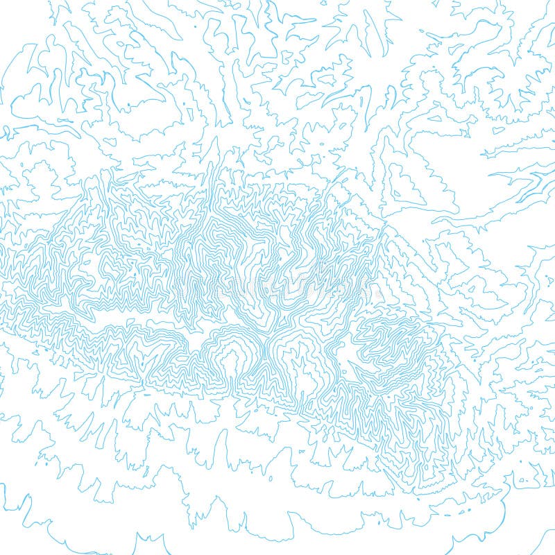 Vector Abstract Earth Relief Map. Generated Conceptual Elevation Map ...