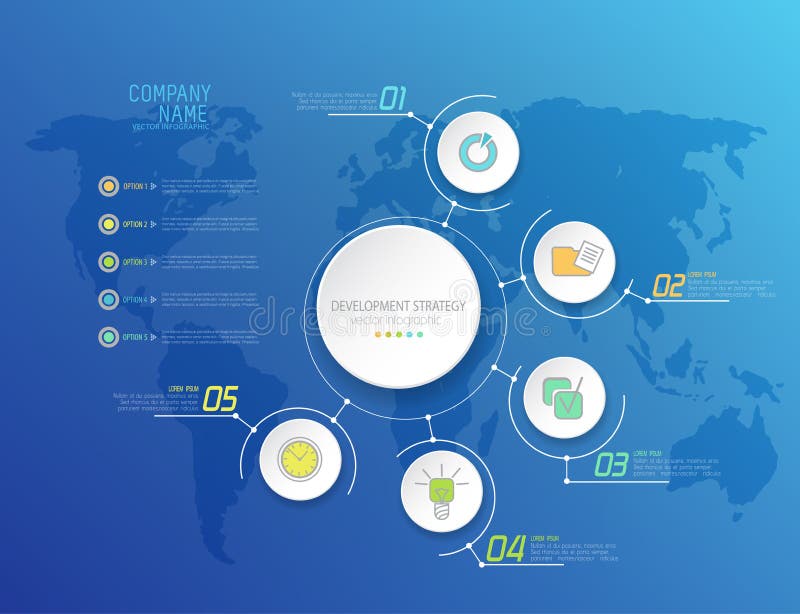 Vector Abstract Element for Business. Strategy in Stages Stock Vector ...