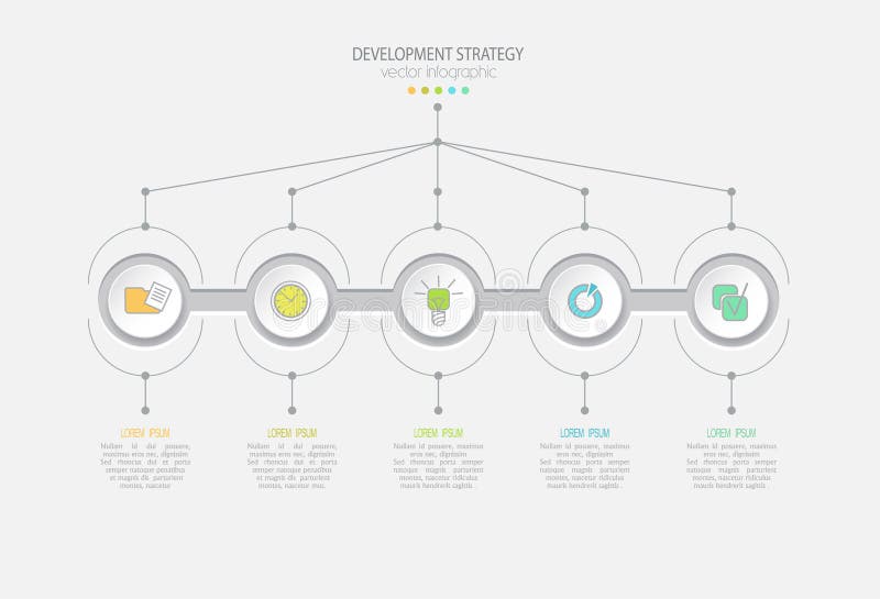 Vector Abstract Element for Business. Strategy in Stages Stock Vector ...
