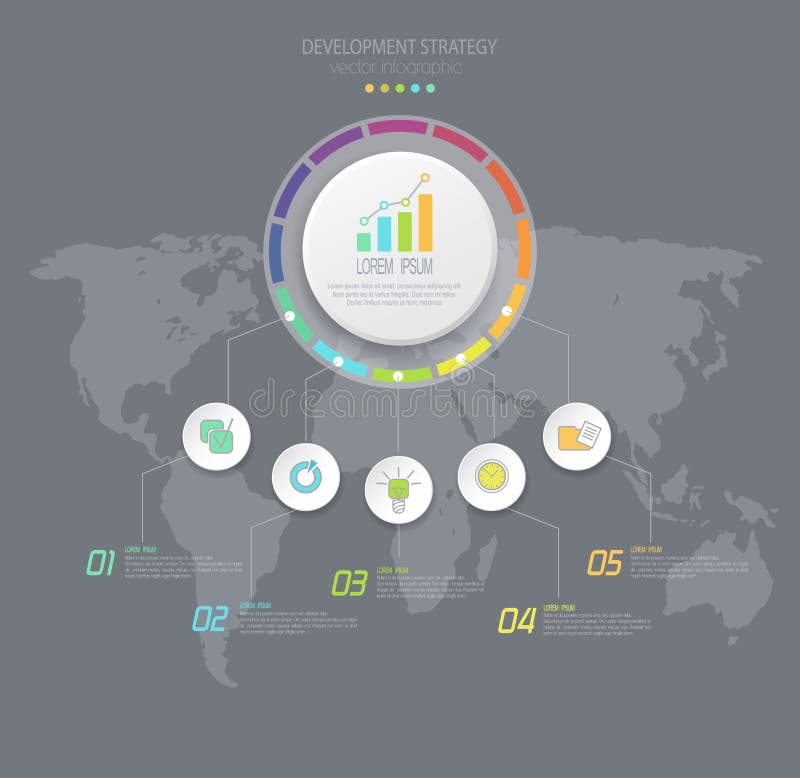 Vector Abstract Element for Business. Strategy in Stages Stock Vector ...