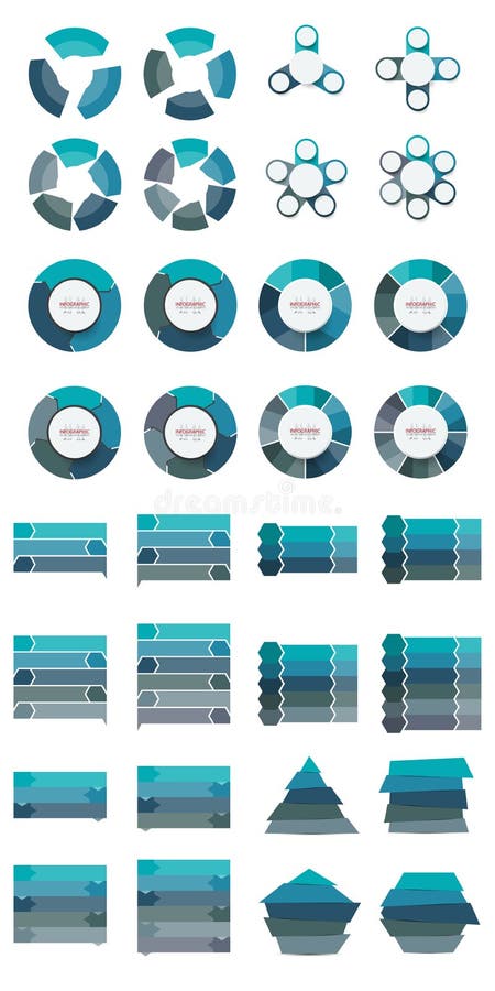 Vector Abstract Element Infographics Bundle 3,4,5,6 Option. Design for ...