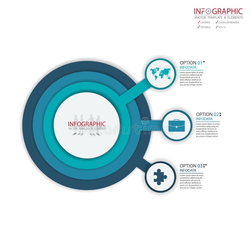Vector Abstract Element Infographics 5 Option. Design for Business or Finance Template Layout ...