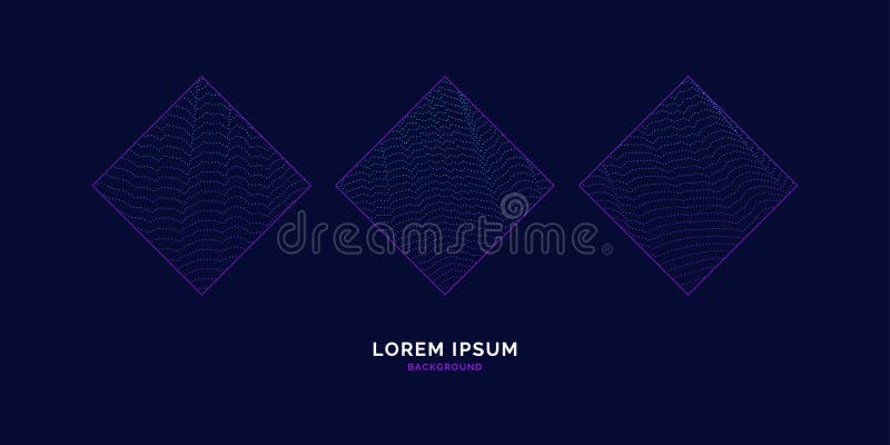 Vector Abstract Elements with Dynamic Waves, Line and Particles. Stock ...