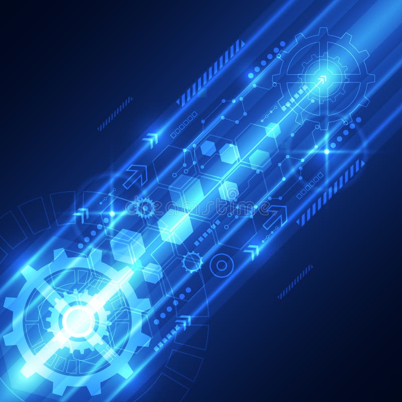 Abstract Engineering Future Technology Background Stock Vector ...