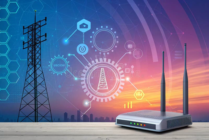 Vector Abstract Engineering Future Technology, Electric Telecom ...