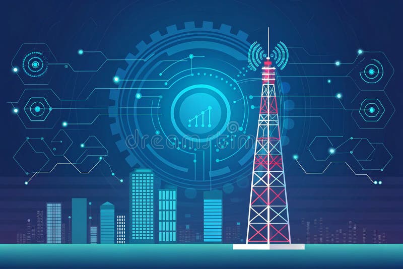 Vector Abstract Engineering Future Technology, Electric Telecom ...
