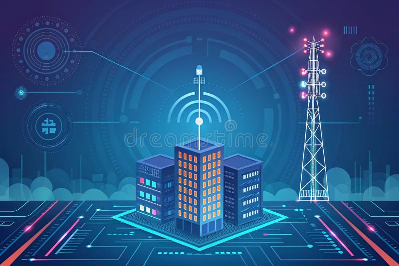 Vector Abstract Engineering Future Technology, Electric Telecom ...