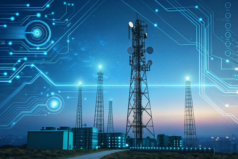 Vector Abstract Engineering Future Technology, Electric Telecom ...