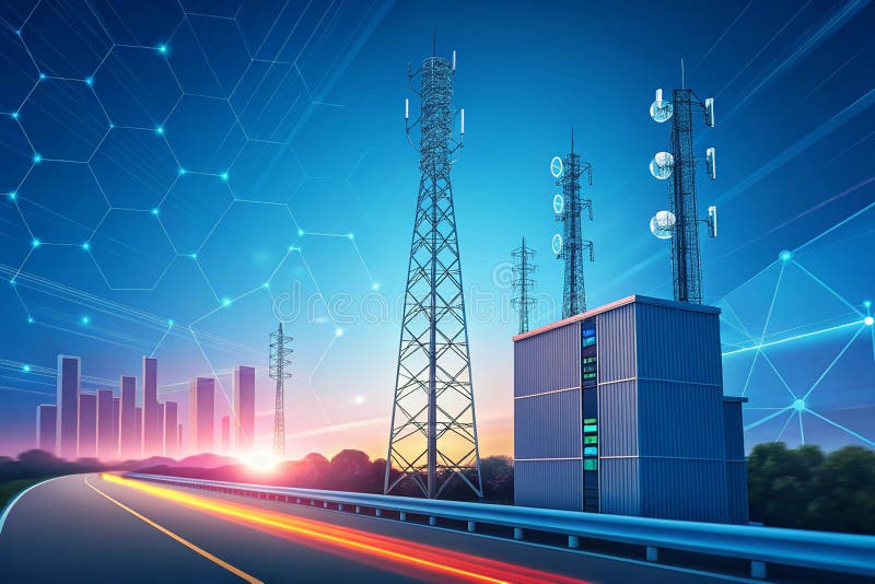 Vector Abstract Engineering Future Technology, Electric Telecom ...