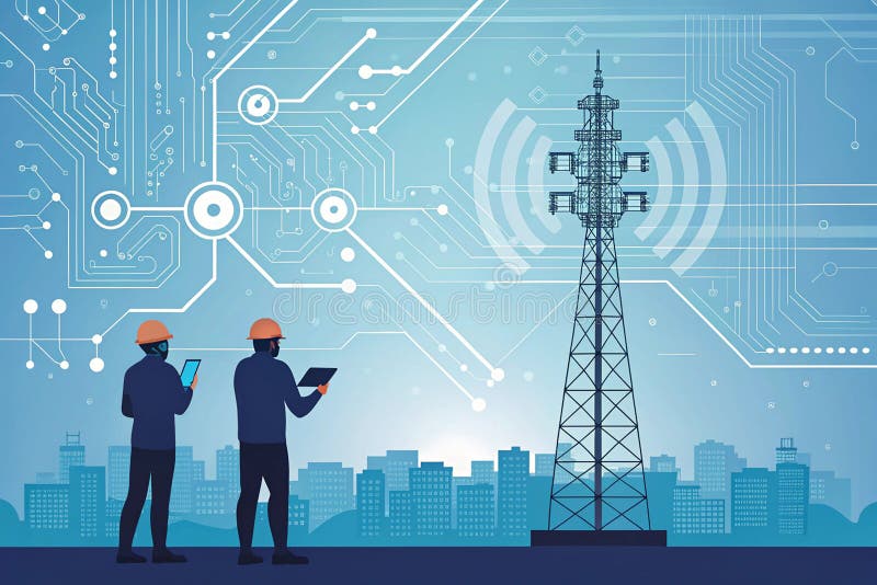 Vector Abstract Engineering Future Technology, Electric Telecom ...