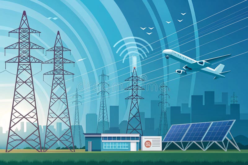 Vector Abstract Engineering Future Technology, Electric Telecom ...