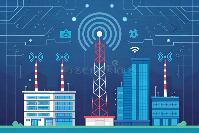 Vector Abstract Engineering Future Technology, Electric Telecom ...