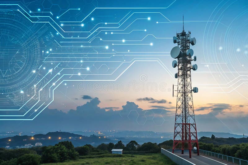 Vector Abstract Engineering Future Technology, Electric Telecom ...