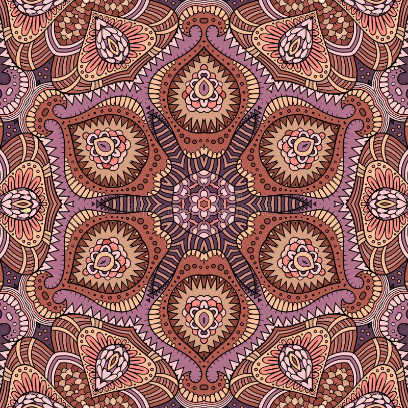 Vector Abstract Ethnic Hand Drawn Background Stock Vector ...