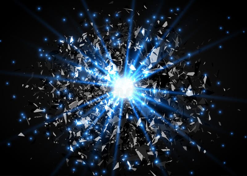 Vector Abstract Explosion Background. Bright Blast in Dark. Glowing ... Vector Abstract Explosion Background. Bright Blast in Dark. Glowing ...