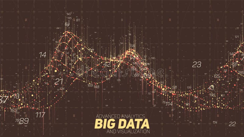 Vector Abstract Financial Big Data Graph Visualization. Stock Index ...