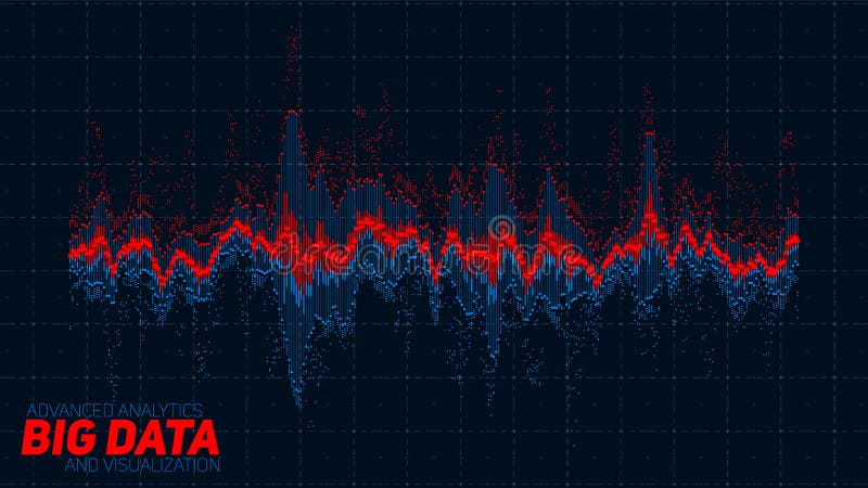 Vector Abstract Financial Big Data Graph Visualization. Stock Index ...