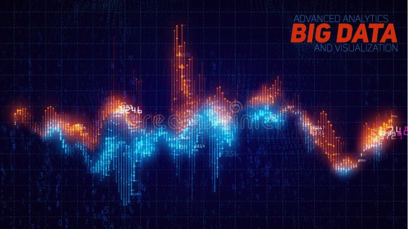 Vector Abstract Financial Big Data Graph Visualization. Stock Vector ...