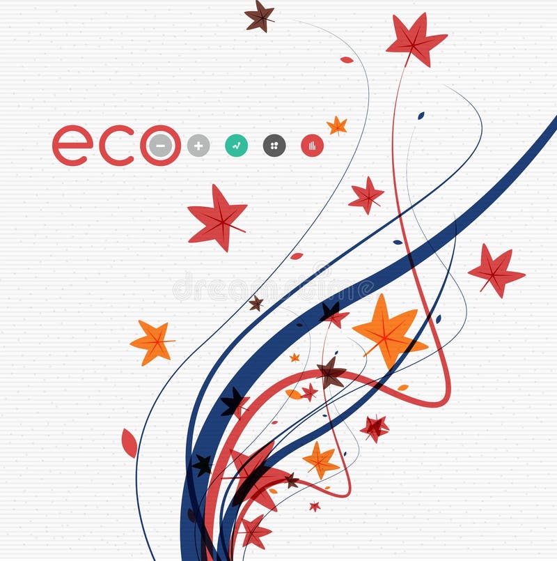 Vector Abstract Floral Waves with Leaves, Nature Backgrounds Stock ...