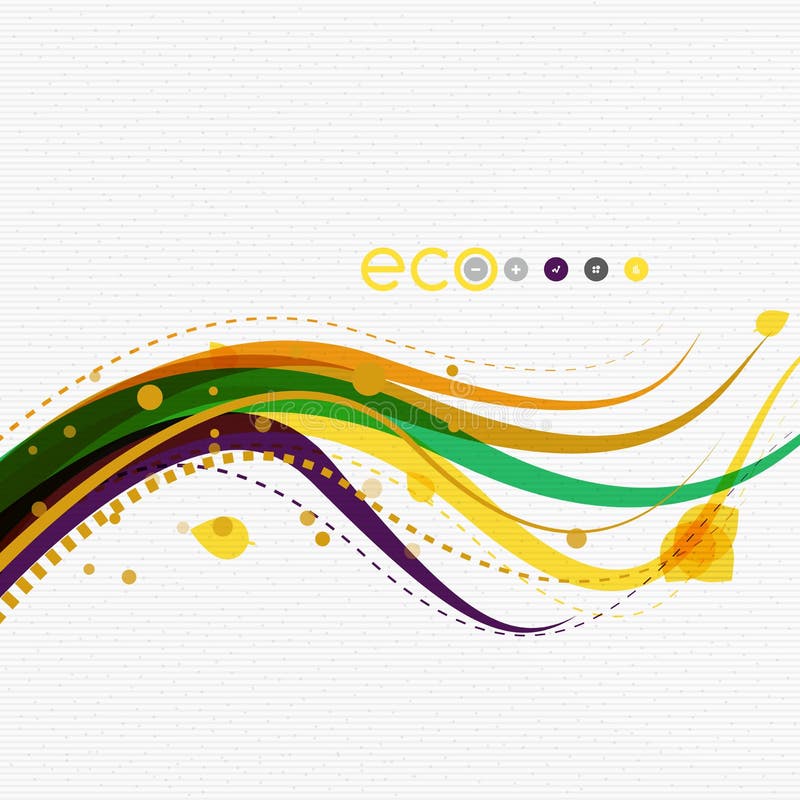 Vector Abstract Floral Waves with Leaves, Nature Backgrounds Stock ...