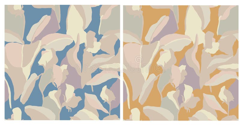 Vector Abstract Flower Illustration Seamless Repeat Pattern Stock ...