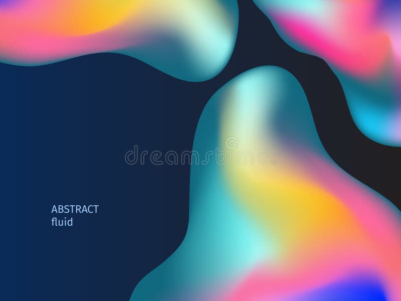 Vector Abstract Fluid 3d Splash Blur. Color Gradient Backgound L Stock ...