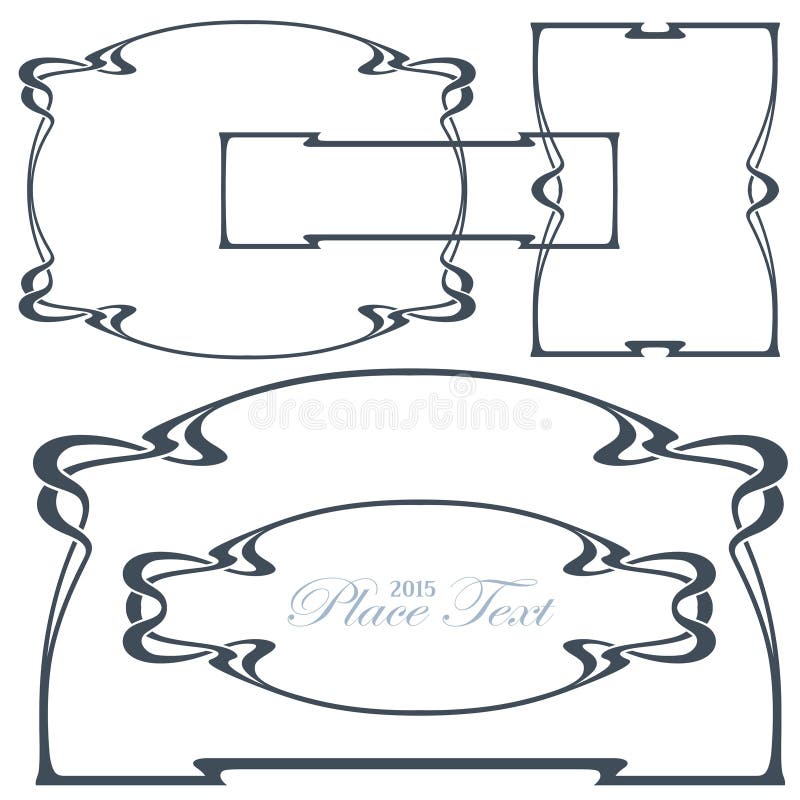 Vector Abstract Frames from Bound Lines Stock Vector - Illustration of ...